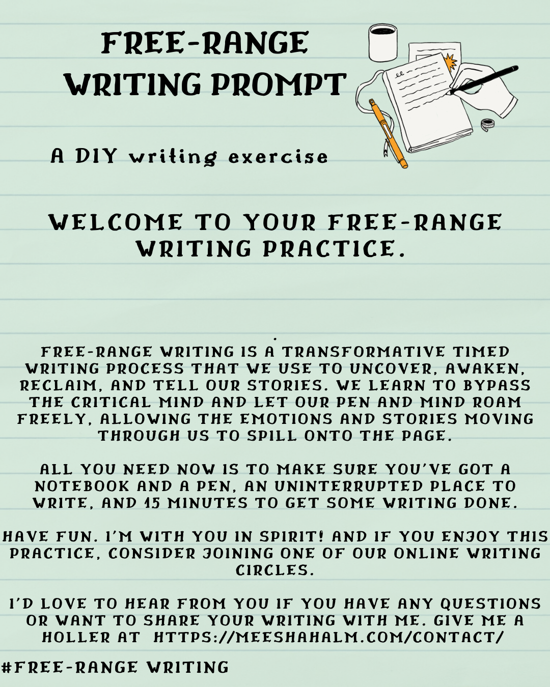 FREE WRITING EXERCISE - Meesha Halm